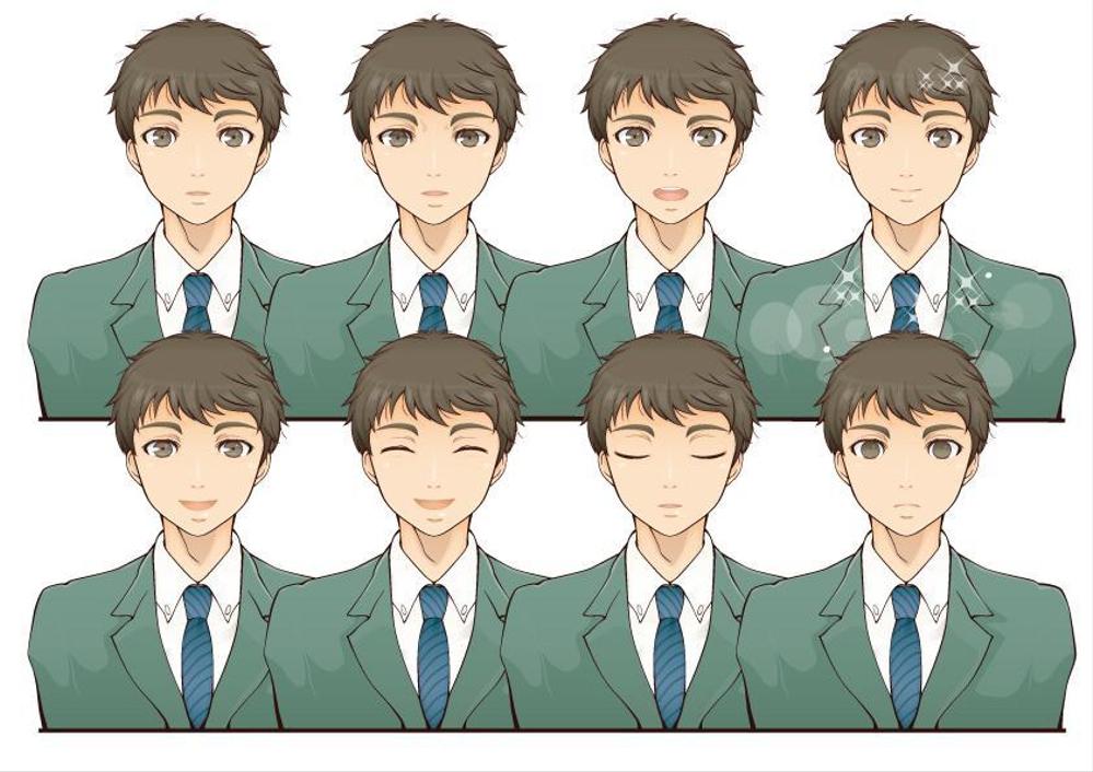 表情差分例 男性 ポートフォリオ詳細 Okadaerk デザイナー クラウドソーシング「ランサーズ」