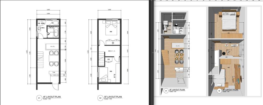 ASAKAWA-NOBさんの事例・実績・提案 - マンション 60平米 メゾネット賃貸用住宅の間取りプランの作成 | ご担当者様、提案を以 ...